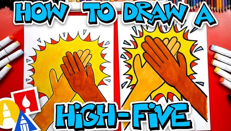 How To Draw A High-Five | Art For Kids Hub