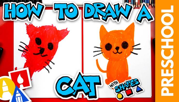 How To Draw A Cat - Preschool | Art For Kids Hub