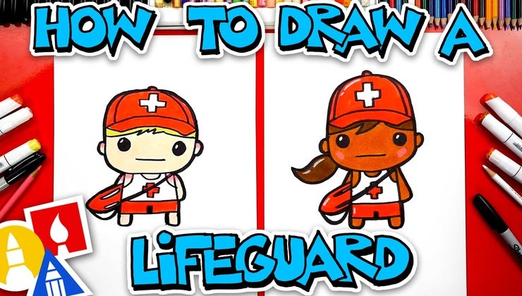 How To Draw A Lifeguard | Art For Kids Hub