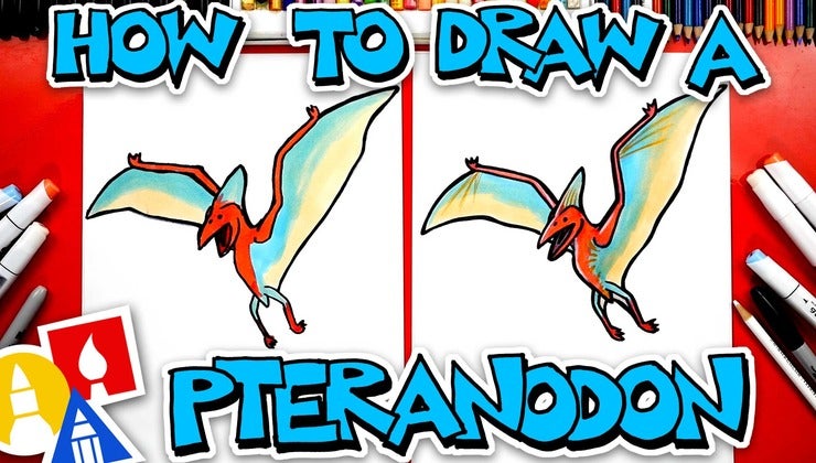 How To Draw A Pteranodon Dinosaur | Art For Kids Hub