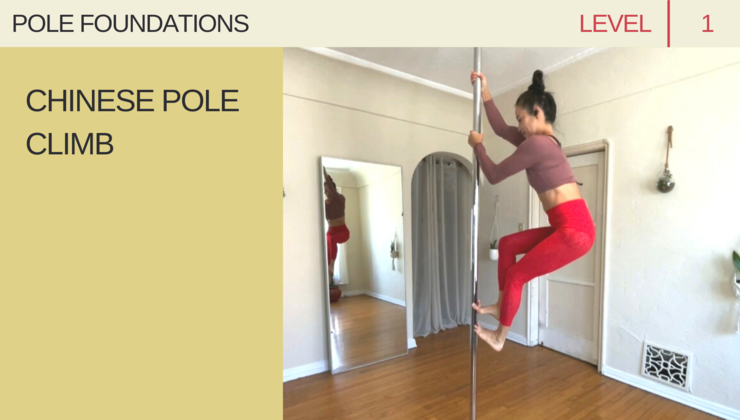 Chinese Pole Climb (aka Toe Climb)