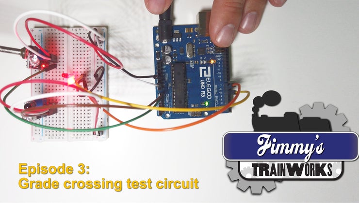 Grade crossing example using Arduino