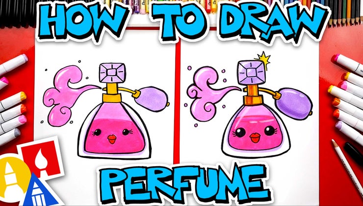 How To Draw A Cute Cartoon Perfume Bottle