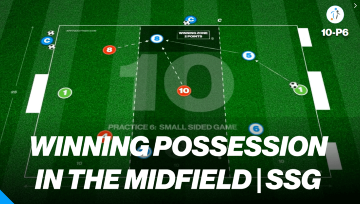 Winning Possession in Midfield | Small Sided Game (10-P6)