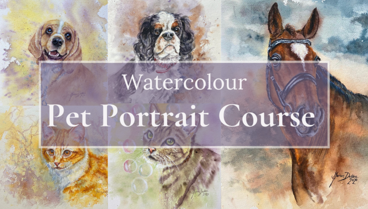 Paint Pet Portraits in Watercolour & Coloured Pencil loose