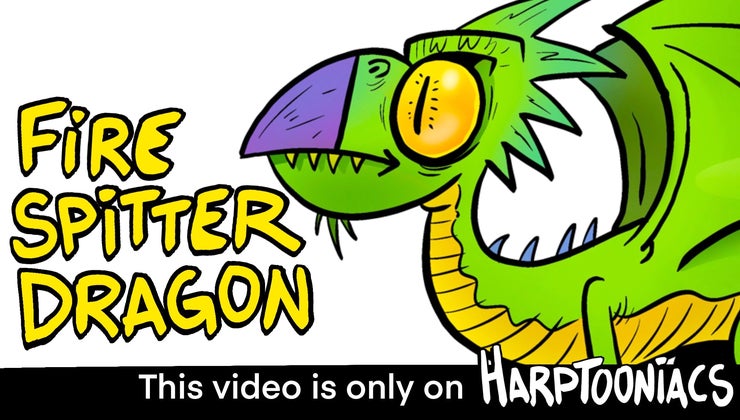 Draw a Fire Spitter Dragon | Harptooniacs