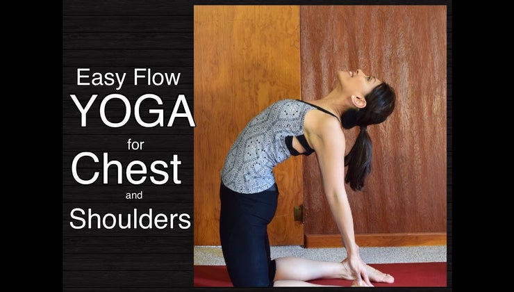 Yoga Stretch & Flow for Chest and Shoulders - 40 Minute Yog | Yoga ...