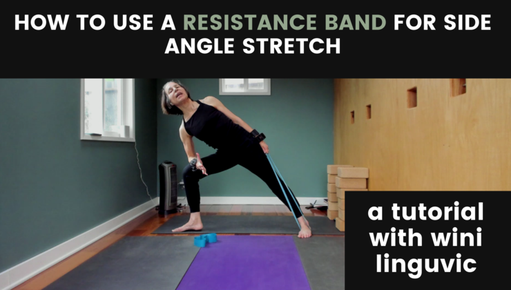 How To Use A Resistance Band For Side Angle Stretch | The Elevate Practice