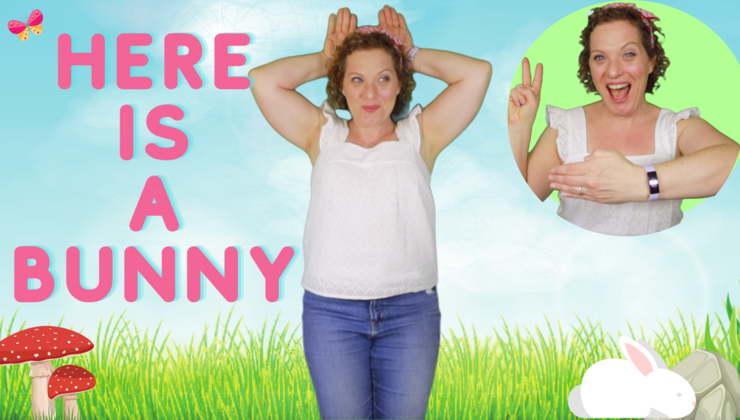 Here Is A Bunny | Action Song & FIngerplay | Miss Nina's Pink Guitar Club