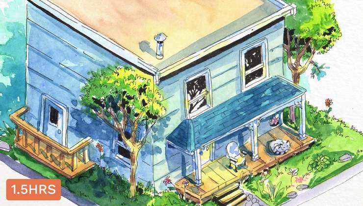 Three-dimensional Perspective - Everyday Scenes in Watercolour