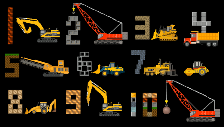 Construction Vehicles Counting 1 to 10 | The Kids' Picture Show