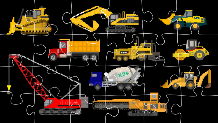 Construction Vehicles Jigsaw Puzzle | The Kids' Picture Show