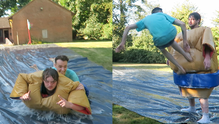 ULTIMATE SUMO SLIP AND SLIDE CHALLENGE | Where's My Challenge