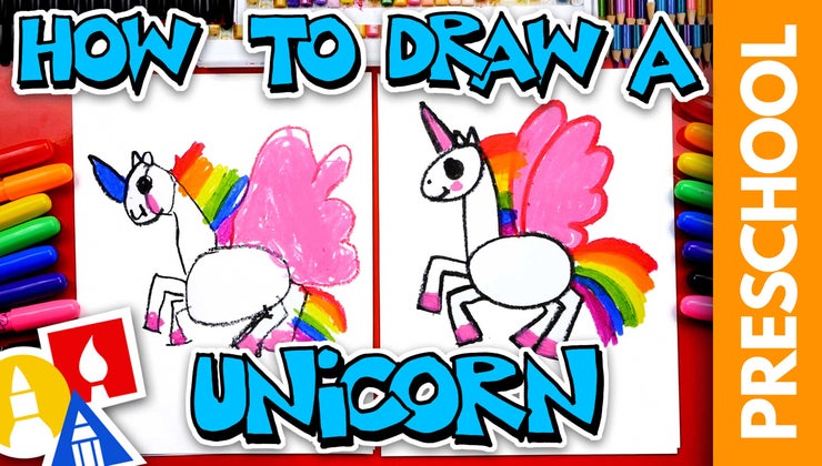 How To Draw A Unicorn - Preschool | Art For Kids Hub
