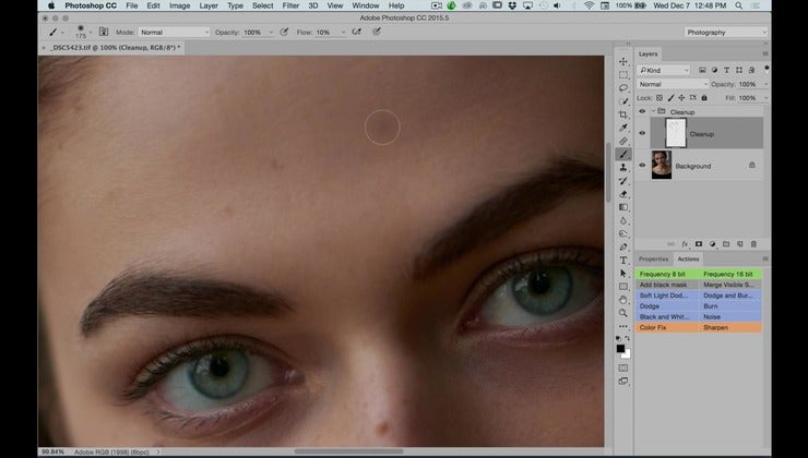 Retouching process of a natural portrait image | Photoshop