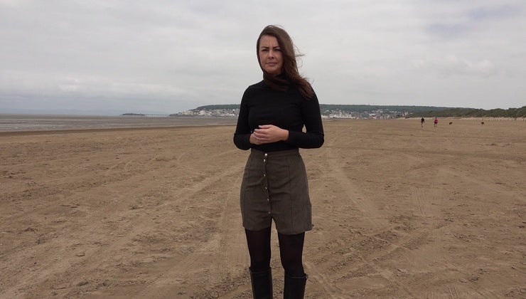 Sky's Cute Skirt and Boots Muddy