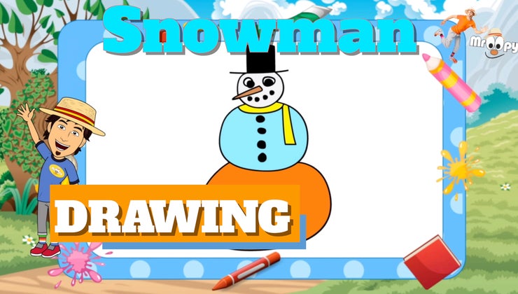 How to Draw a Snowman Step by Step | Drawing Tutorials
