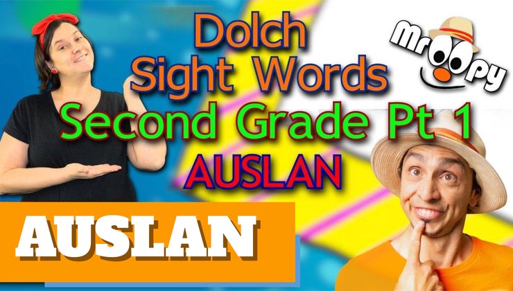 Dolch Sight Words with Auslan, Australian Sign Language.