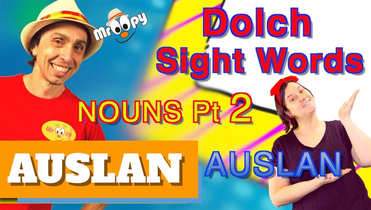Dolch Sight Words with Auslan, Australian Sign Language.