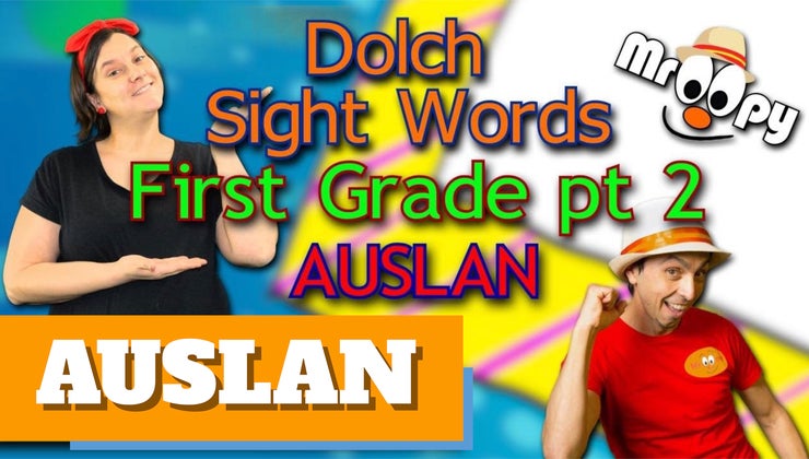 Dolch Sight Words with Auslan, Australian Sign Language.