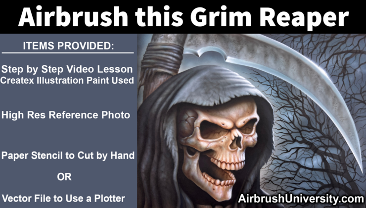 Step by step Grim Reaper | Airbrush University