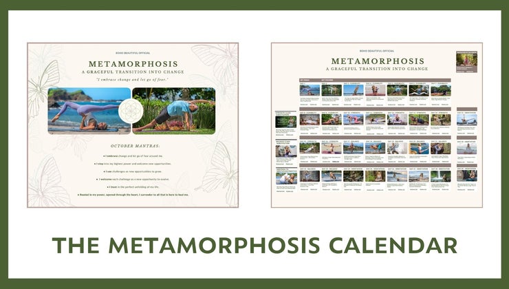 Metamorphosis 31 Day Yoga Calendar | PDF to Save, Click & G