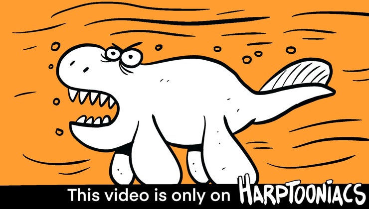 Draw Swimmy-saurus - using 'S' | Harptooniacs