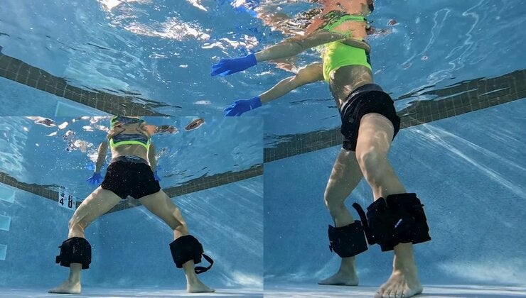 EVEN DAYS AQUA ROUTINE: ANKLE CUFFS, WEBBED GLOVES AND POOL | ON DEMAND ...
