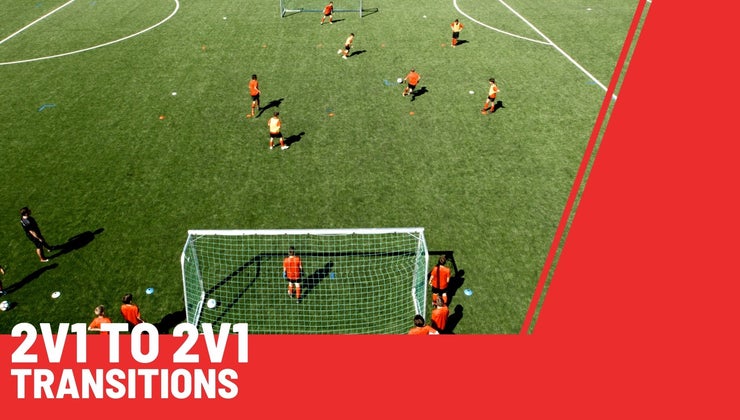 2v1 to 2v1 | Transition / Reaction soccer drill for youth | ADVANCE ...