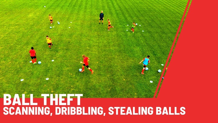 Ball Theft / Pressing football drill for youth soccer | ADVANCE.FOOTBALL