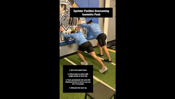 SPRINTER POSITION ISOMETRIC PUSHES