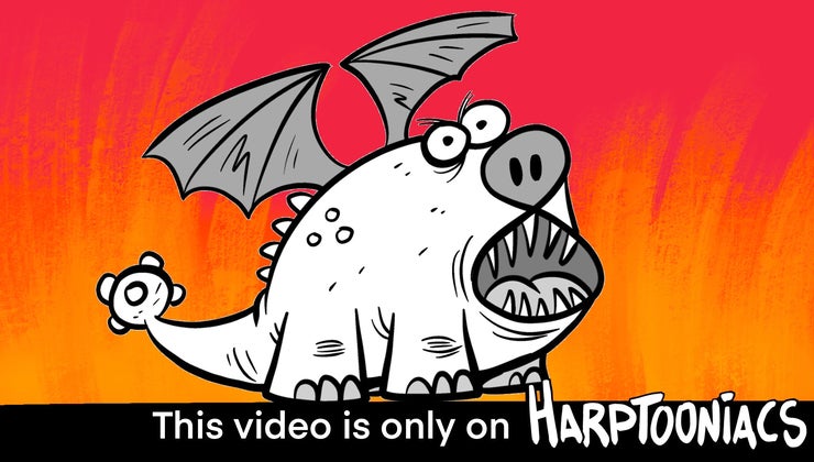 Draw A Hog Dragon - using #8 | Harptooniacs