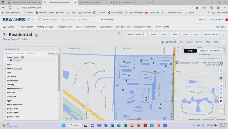 FLEXMLS (Part II) MAPPING Tools, Map Overlays for Schools, Subdivisions, etc