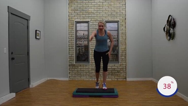 Super Sweaty Step Aerobics Workout | Four Combos | Freedom.Fit