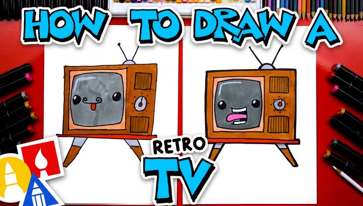 How To Draw A Retro TV | Art For Kids Hub