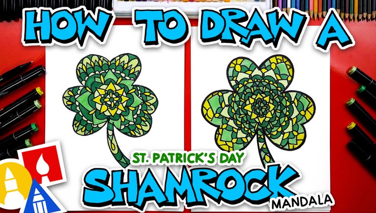 How To Draw A Shamrock Mandala – Advanced | Art For Kids Hub