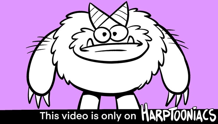 Learn how to draw a monster step-by-step | Harptooniacs