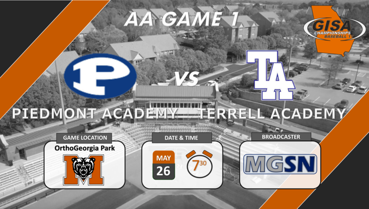 2017 GISA Baseball AA Championship Game 1: Piedmont Academy vs. Terrell Academy
