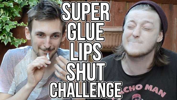 Super Glue Lips Shut Challenge | Where's My Challenge