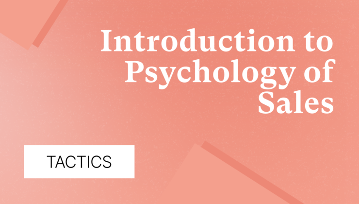 Introduction to Psychology of Sales