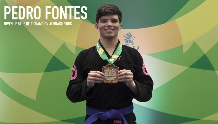 Pedro Fontes juvenile blue belt champion at Brasileiros