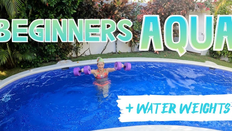 AQUA FOR BEGINNERS 2: LET'S USE WATER WEIGHTS | ON DEMAND AQUA WORKOUTS