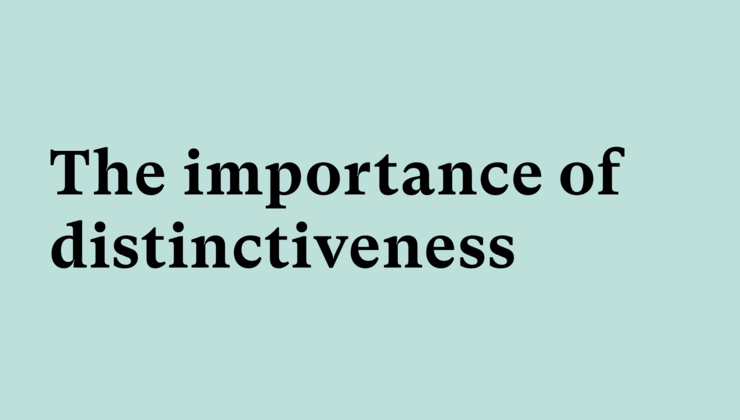 The importance of distinctiveness
