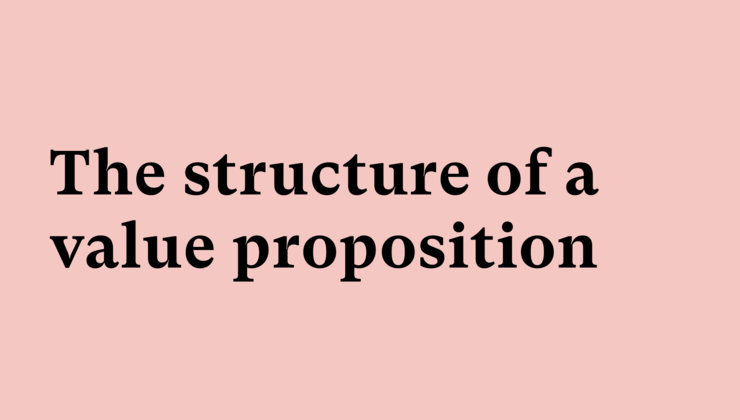 The structure of a value proposition