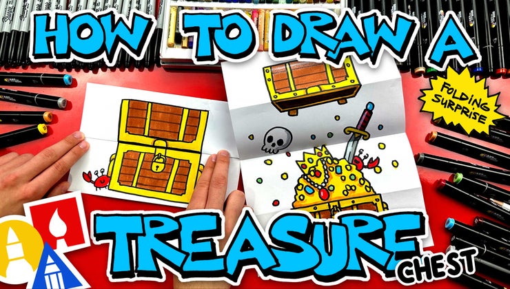 How To Draw A Treasure Chest Folding Surprise