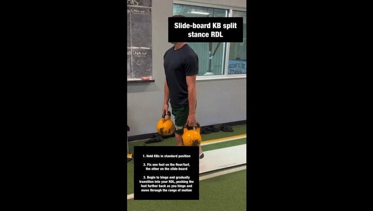 KB SLIDE-BOARD SPLIT STANCE RDL