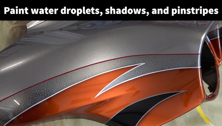 How to paint water droplets texture, shadows, and pinstripes | Airbrush University