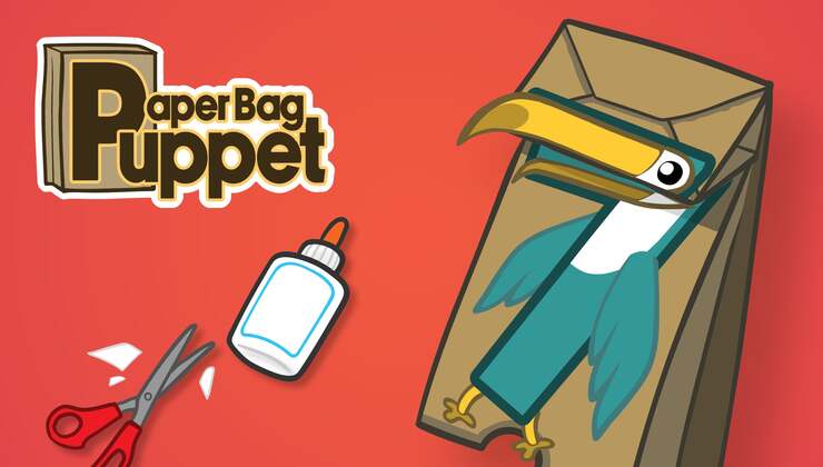 Kids Club | Paper Bag Puppet "3+4=7"