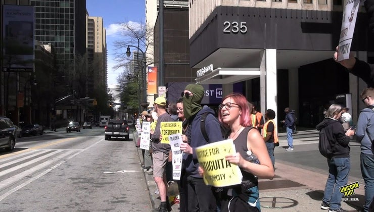 Downtown protests against "Cop City" in Atlanta | Unicorn...