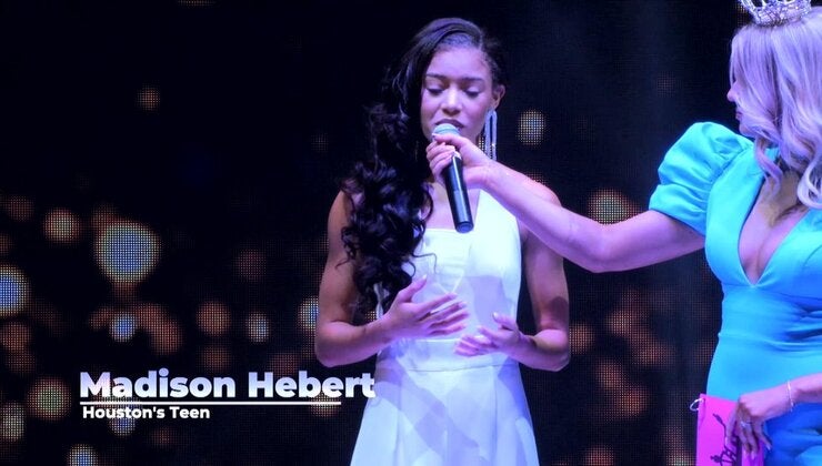 Miss Houston's Teen Madison Hebert On Stage Question | Pageants Live